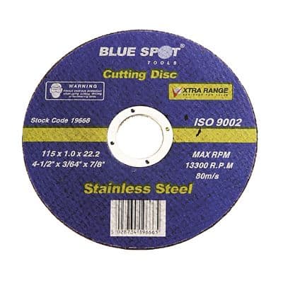 Blue Spot 4 1/2'' Stainless Steel Angle Grinder Cutting Disc | Tools ...