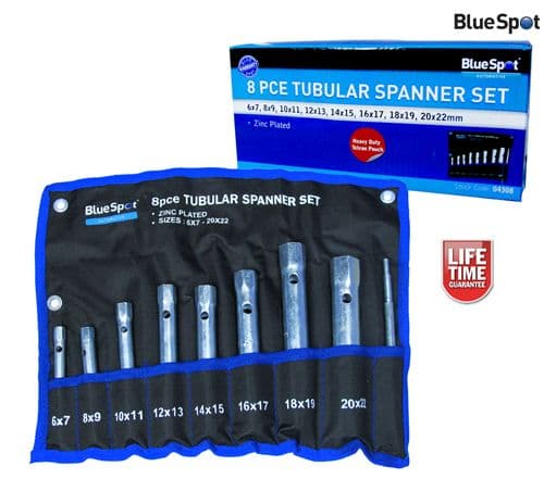 Blue Spot Tools 8pc Tubular Box Spanner Set | Tools & Leisure