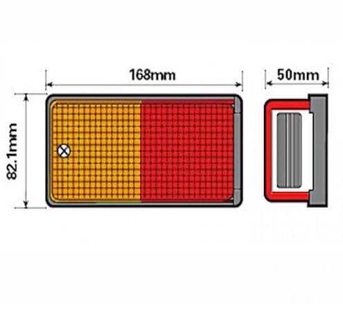 Oblong 4 Function Rear Lamp