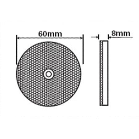 Round AMBER Self Adhesive Reflector - Orange Reflector | Tools & Leisure