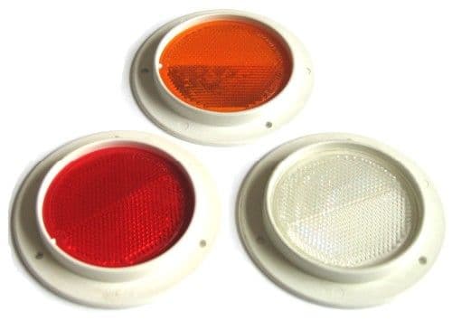 Round CLEAR Reflector with White Surround | Clear Reflector
