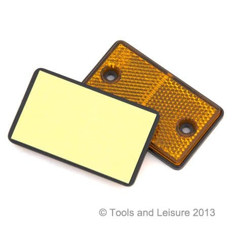 Small Self Adhesive AMBER Side Reflector - Orange Reflector | Tools ...