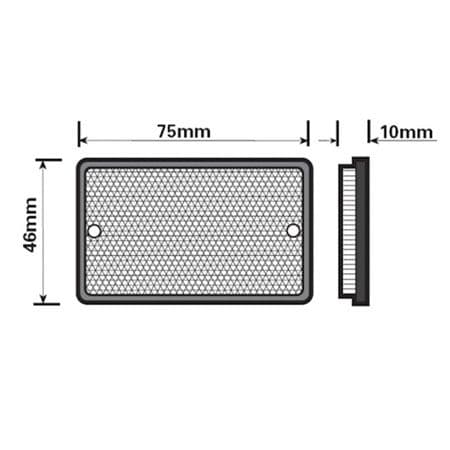 Small Self Adhesive AMBER Side Reflector - Orange Reflector | Tools ...