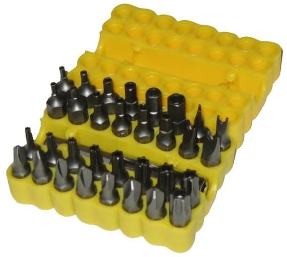Toolzone 33pc Security Bit Screwdriver Set | Security Bits