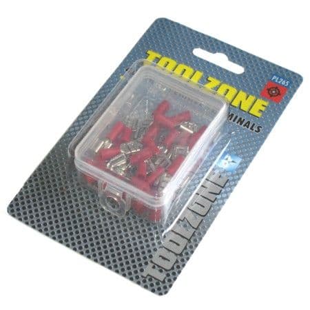 Toolzone 40pc Red Female Crimping Terminals