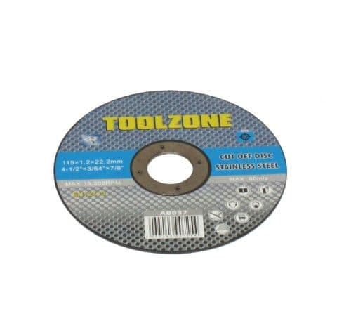 Toolzone Tools 4 1/2'' Stainless Steel Cutting Disc | Tools & Leisure