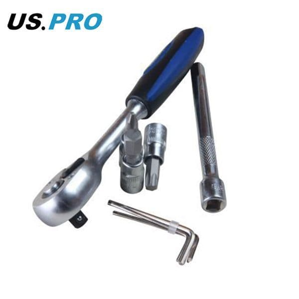 US Pro Tools 46pc 1/4'' DR Socket Set - Wrench Set | Tools & Leisure