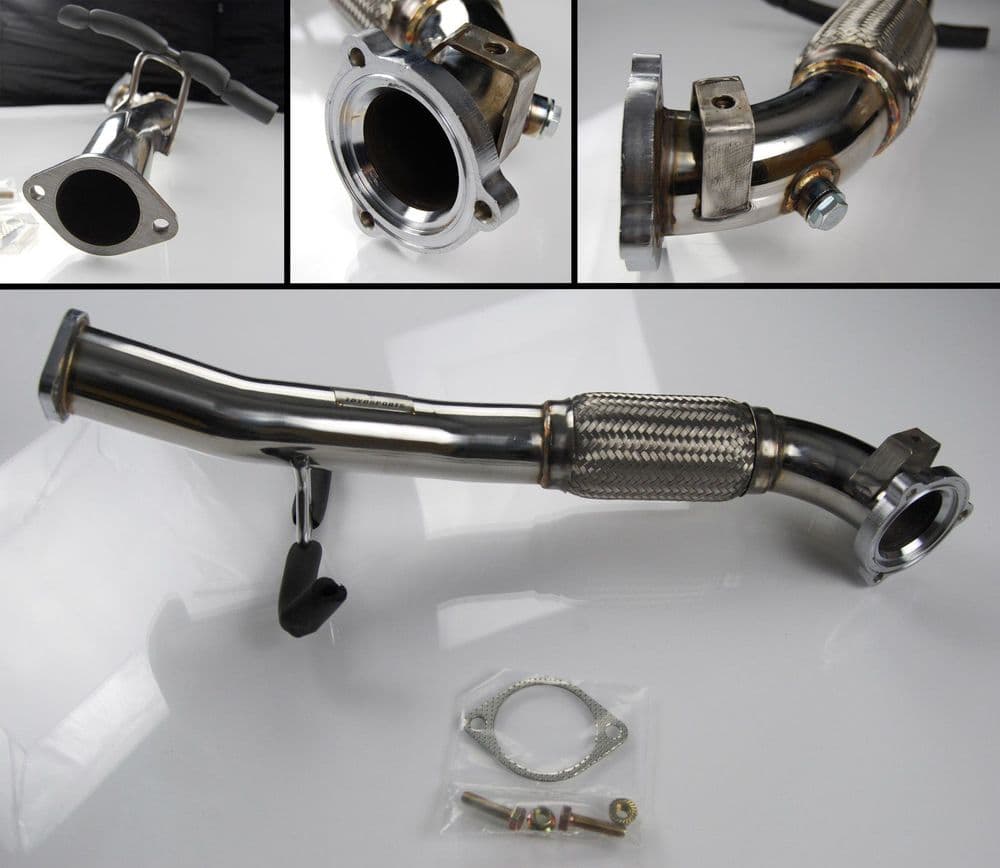 3" STAINLESS STEEL EXHAUST DOWNPIPE DOWN PIPE FOR FORD FOCUS ST 2 5 ST225