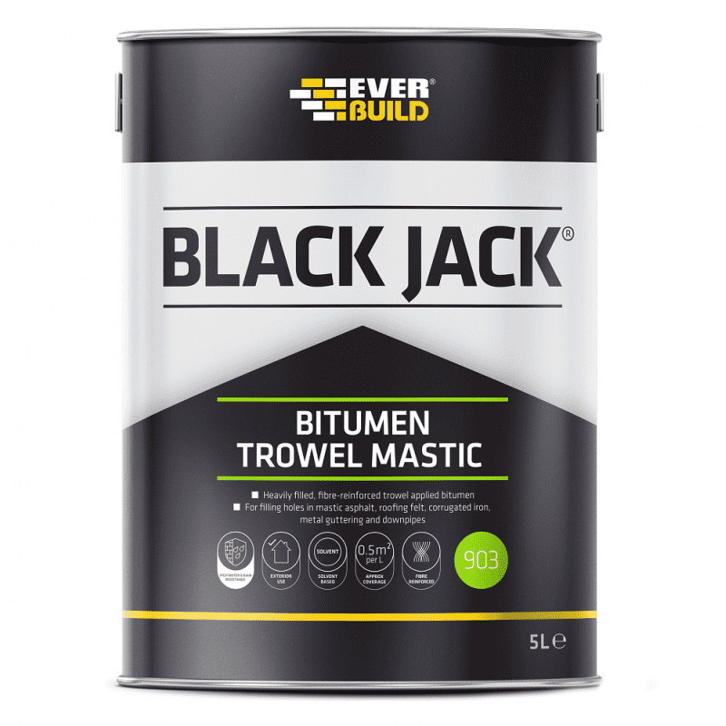 Everbuild 903 Black Jack Trowel Mastic 5L | paints4trade.com