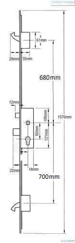 Era Composite Door Lock 2 Small Hook - 616 | LOCKFINDER