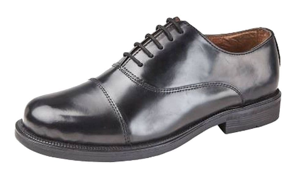M620 Leather Capped Oxford Cadet Shoe BLACK