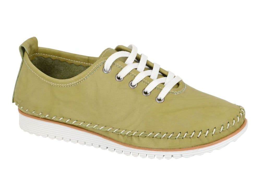 Mod Comfys L988 Womens Softie Leather Comfort Shoe PISTACHIO