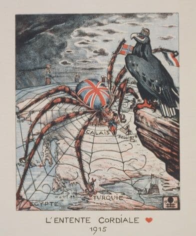 Anglo-French agreement - L Entente Cordiale 1915 World War One Poster