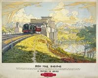 Britania Bridge Vintage Railways Poster Print Irish Mail Train British ...