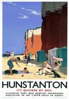 Hunstanton Norfolk Vintage LNER Travel poster by HG Gawthorn