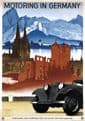 Motoring in Germany Vintage Travel Poster