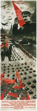 Vinatge Russian poster - Long live comrade Stalin 1935
