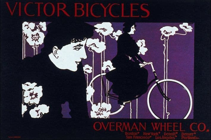 Vintage cycling advertisment poster - Victor cycles