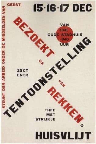 Vintage Dutch poster - Hand crafts exhibition 1925