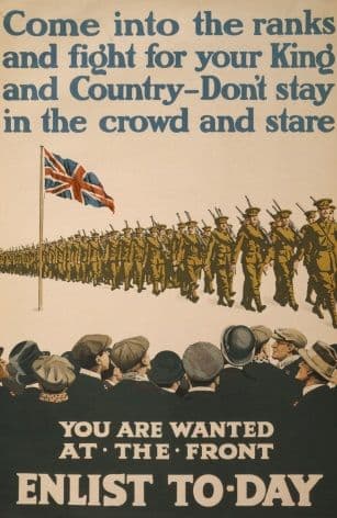 Vintage England WW1 poster