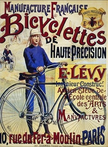 Vintage French cycling poster - Haute precision Co