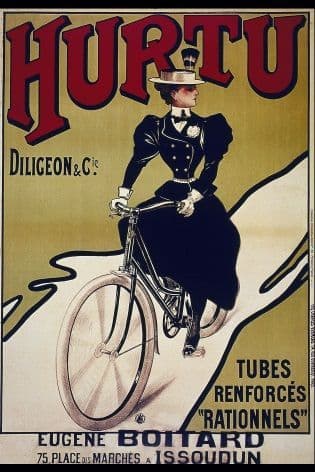 Vintage French cycling poster - Hurtu