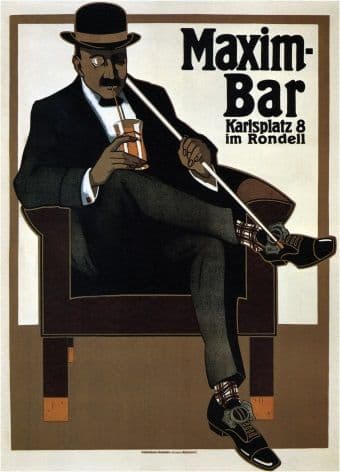 Vintage Maxim-bar Advertisement Poster