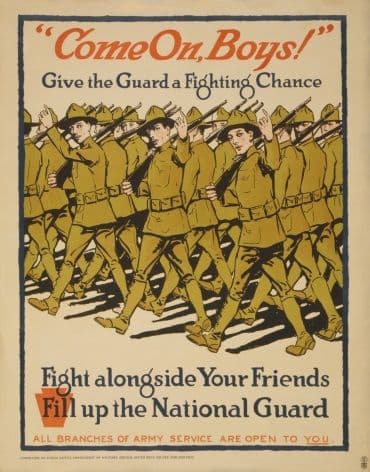 Vintage National Guard Recruiting Poster