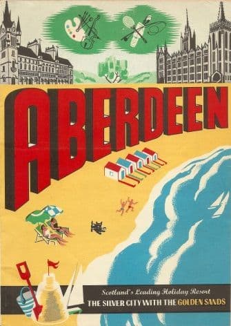 Vintage Scottish poster - Aberdeen 1958