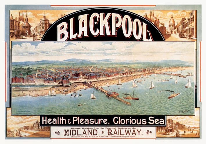 Vintage travel poster - Blackpool coast