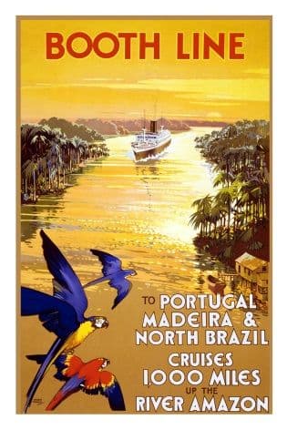 Vintage Travel Poster Booth Line