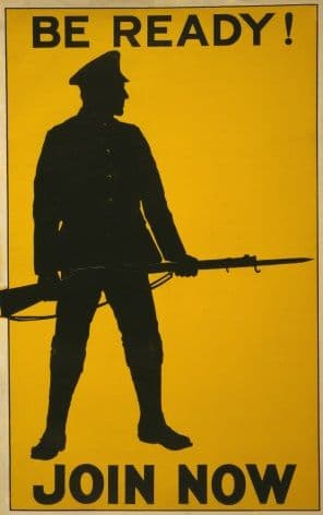 Vintage WW1 Be ready Join now Poster