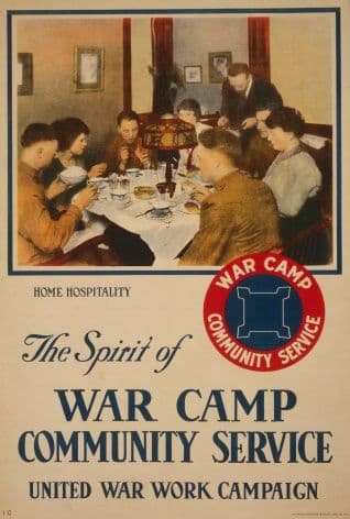 Vintage WW1 the spirit of war camp community service