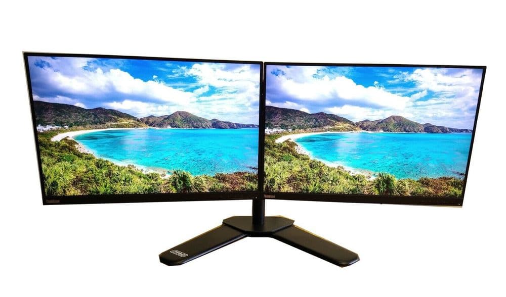 Dual T24d-10 LED IPS Monitor Screen Setup 48" 2x 24" FULL HD 1920x1200 ...