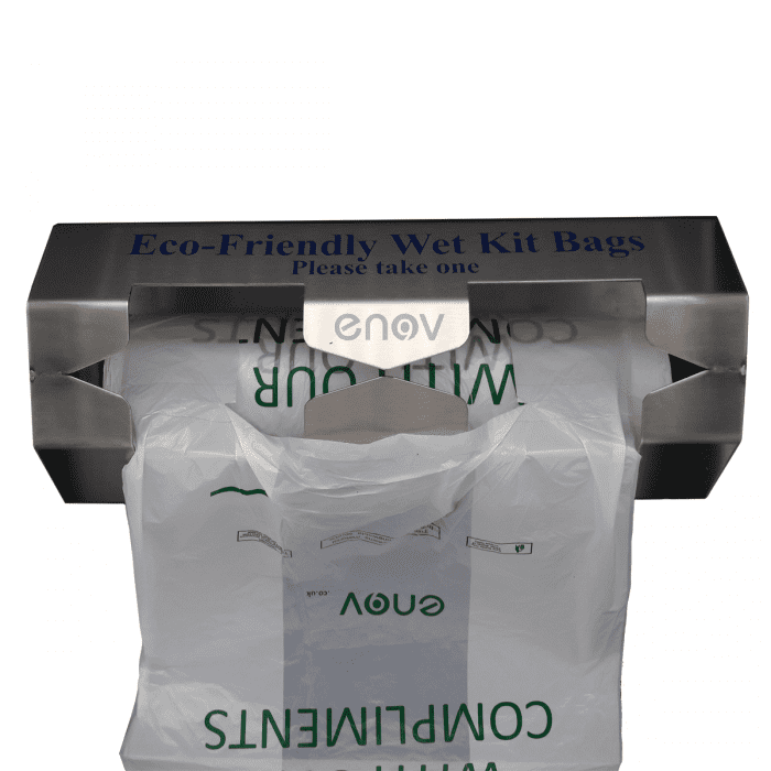 Brushed Stainless Steel Wet Kit Bag Dispenser