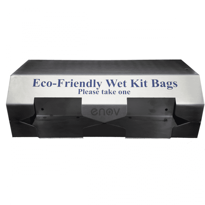 Brushed Stainless Steel Wet Kit Bag Dispenser