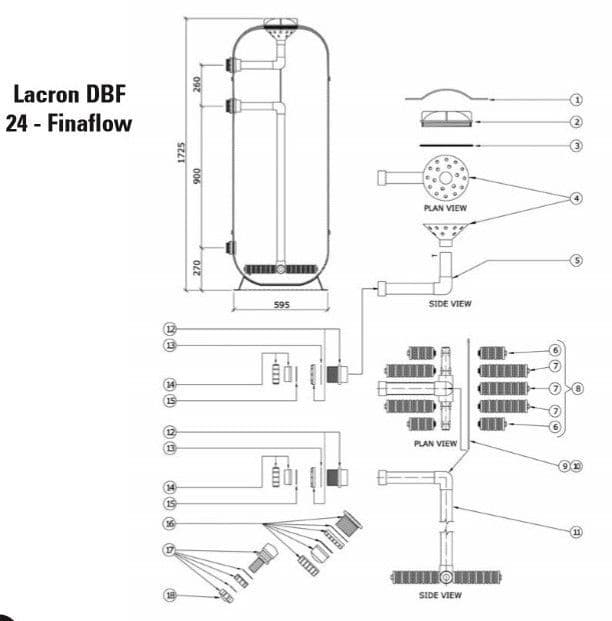 Lacron DBF 24 - Finaflow Deep Bed Filter Spare Parts