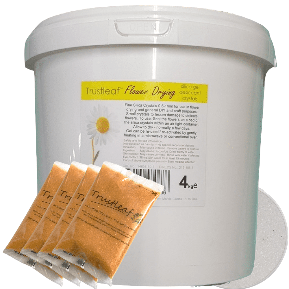 Flower Drying Silica Gel Crystals in Tubs 1kg - 7kg with FREE Orange ...