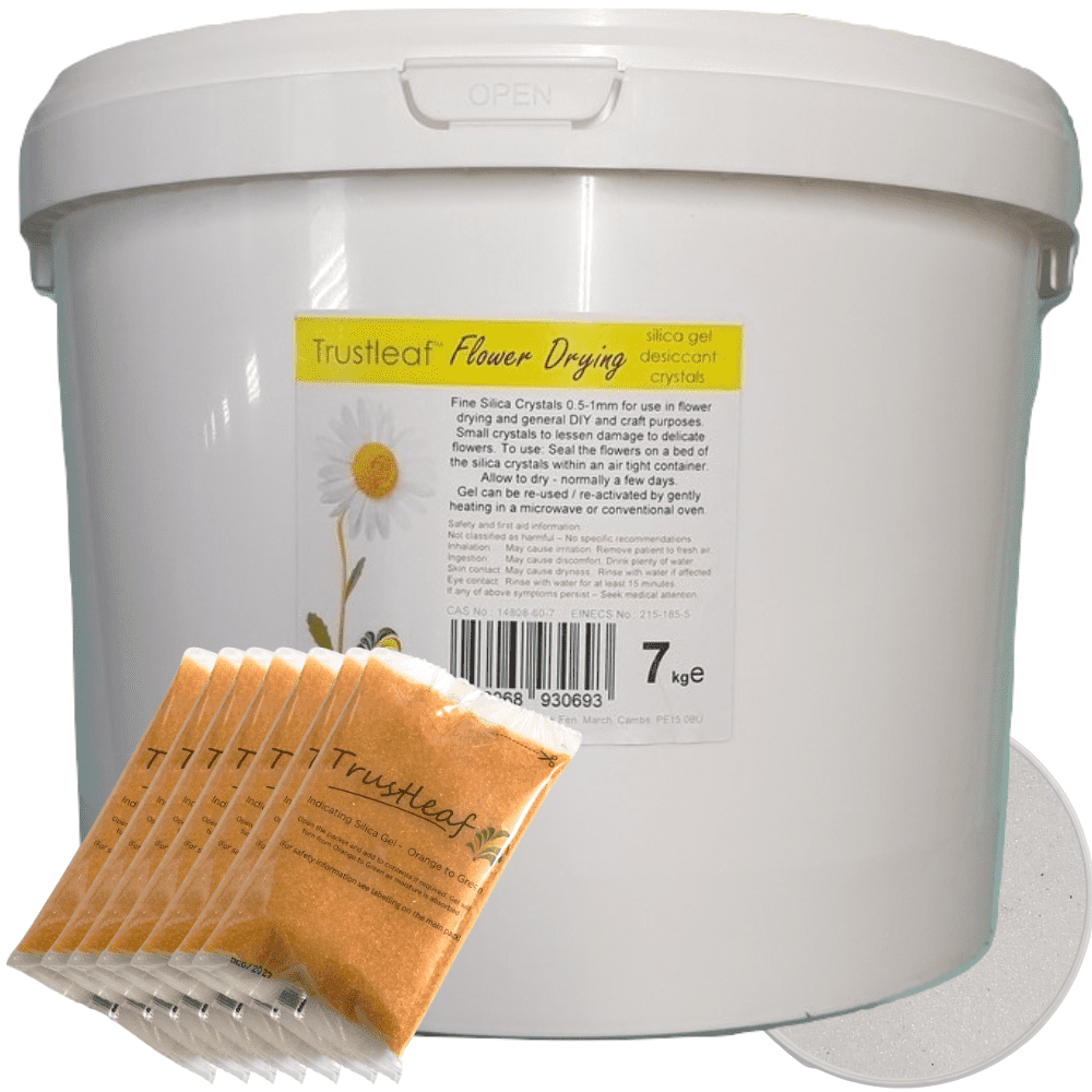 Flower Drying Silica Gel Crystals in Tubs 1kg - 7kg with FREE Orange ...