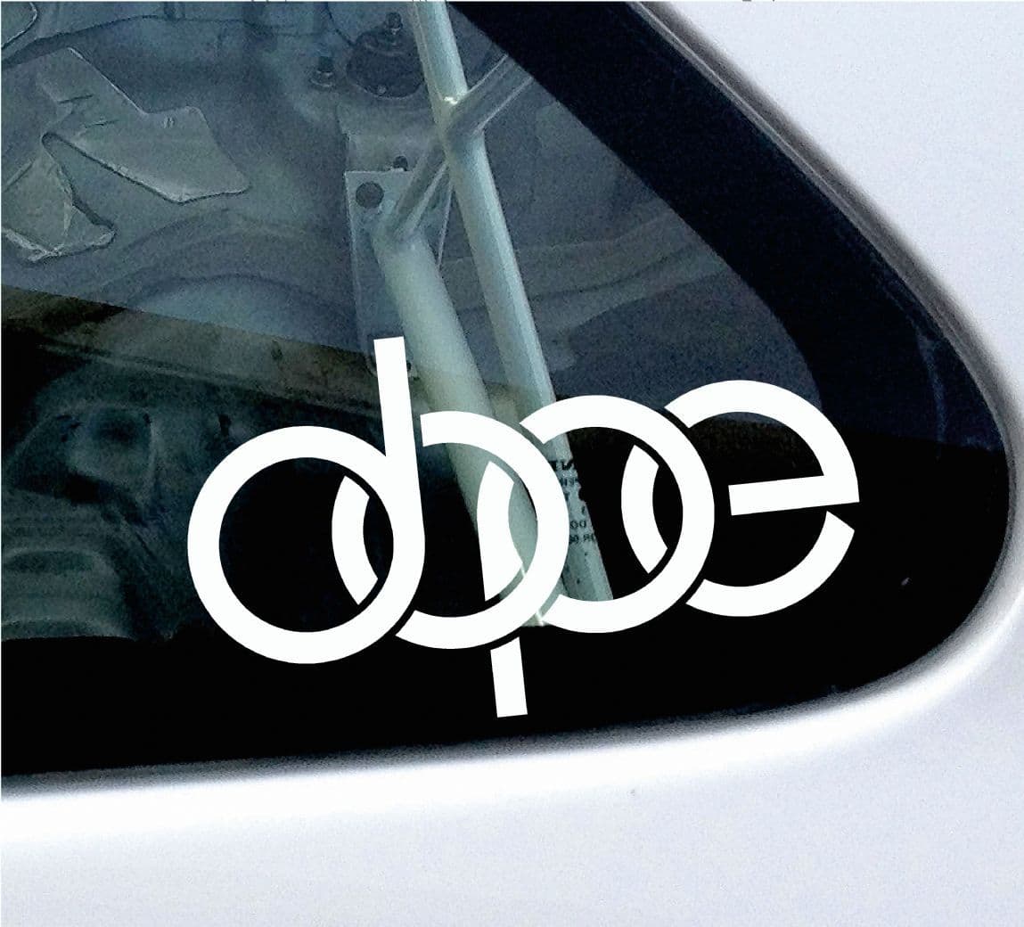 " dope " 4-rings theme Jdm car scene sticker Decal V121