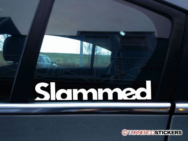 " Slammed " Lowered / stanced car sticker Decal V102