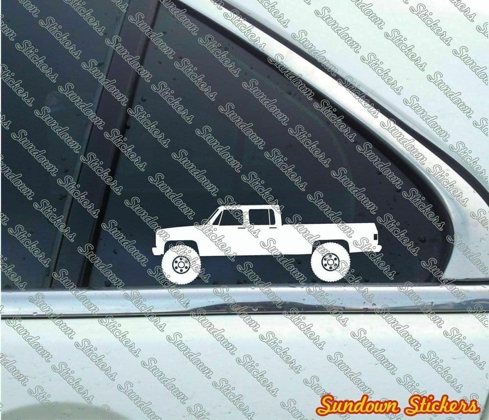 2 Lifted 4x4 stickers for Chevrolet C10 Crew cab long bed 1973-1987 ...