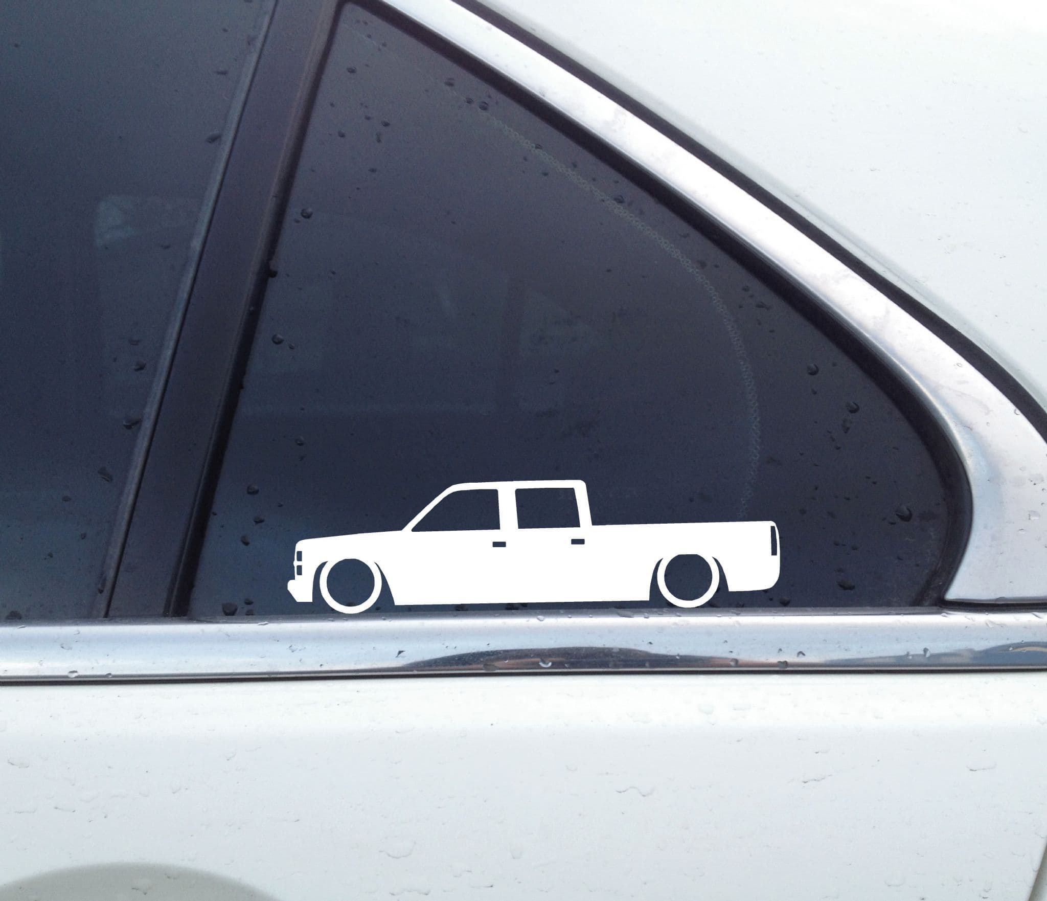 2 Lowered truck stickers for Chevrolet C1500 Crew cab OBS 1987-98 L1187