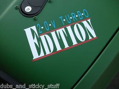 20v turbo edition sticker For vw bora passat polo 1 8t