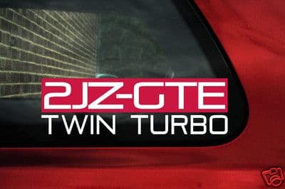 2JZ-GTE Twin Turbo sticker for Toyota Supra mk4 RZ JDM / Turbo Aristo V300