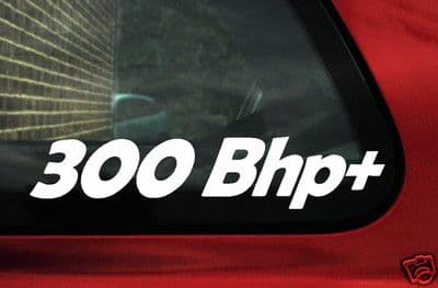 2x 300 bhp stickers For 300 horsepower car / truck