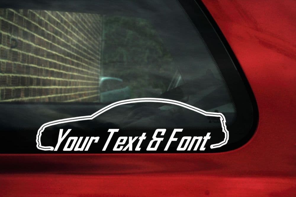2x Audi A6 / S6 & x28; C6 & x29; Sedan CUSTOM TEXT vag car stickers
