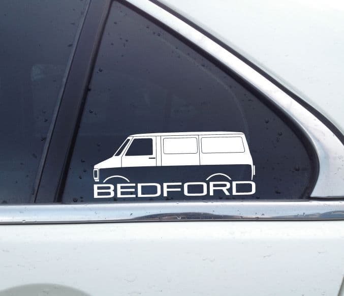 2x Bedford cf2 cf mk2 classic panel van silhouette vinyl stickers decal ...