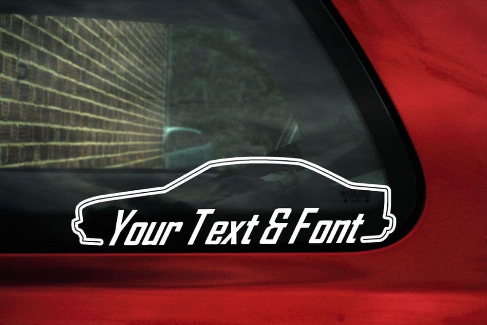 2x BMW E34 530i 535i 5-Series CUSTOM TEXT stickers