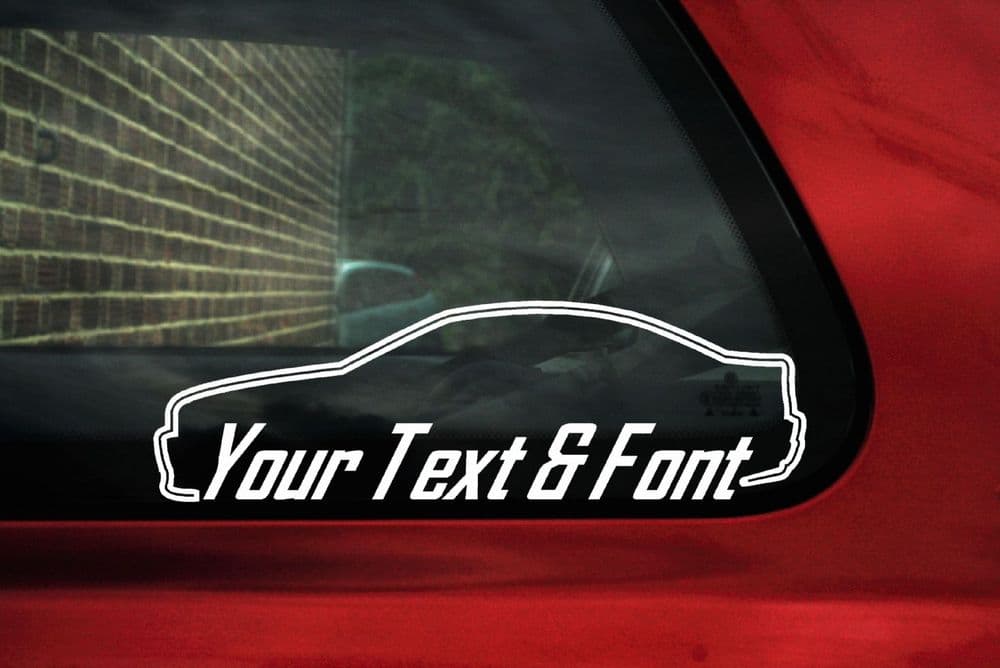 2x Bmw e46 m3 / 335i Coupe 3-series CUSTOM TEXT stickers